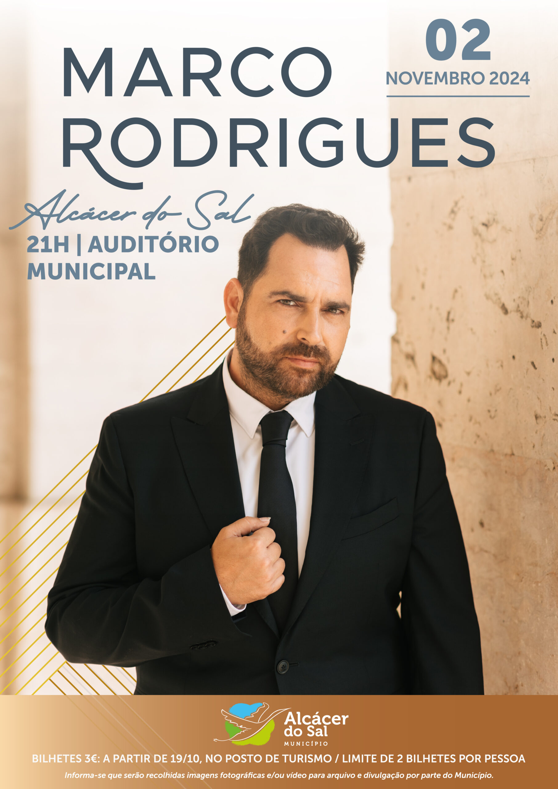Marco Rodrigues no Auditório Municipal a 2 de novembro - Tudobem-Alentejo